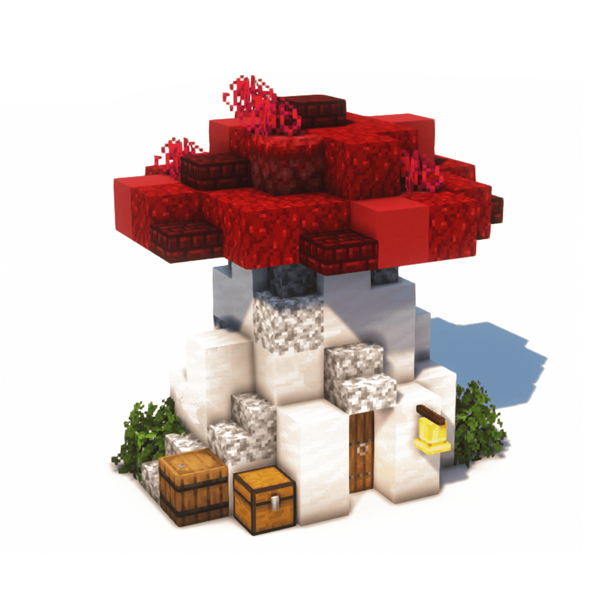 Small Crimson Mushroom House – Build It
